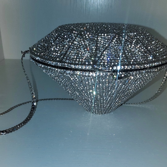 Bags | Silver Diamond Shaped Clutch | Poshmark